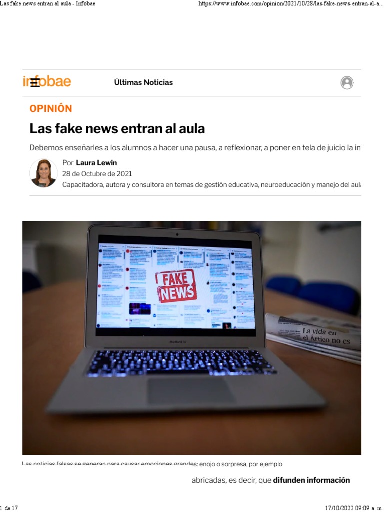 Las Fake News Entran Al Aula | PDF | Pensamiento crítico | Pensamiento
