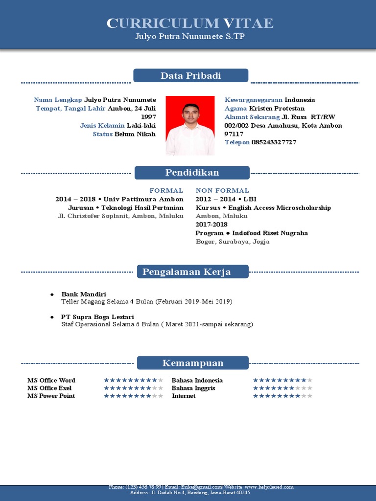 CV JULYO Baru | PDF