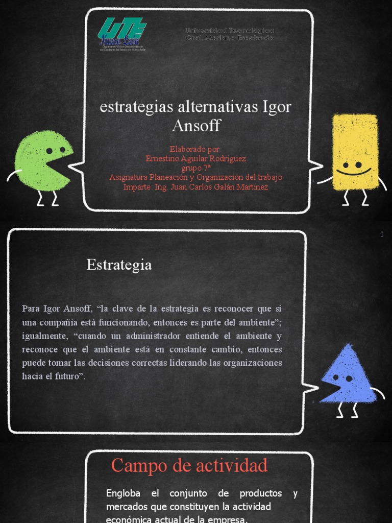 Estrategias alternativas de crecimiento propuestas por Igor Ansoff ...