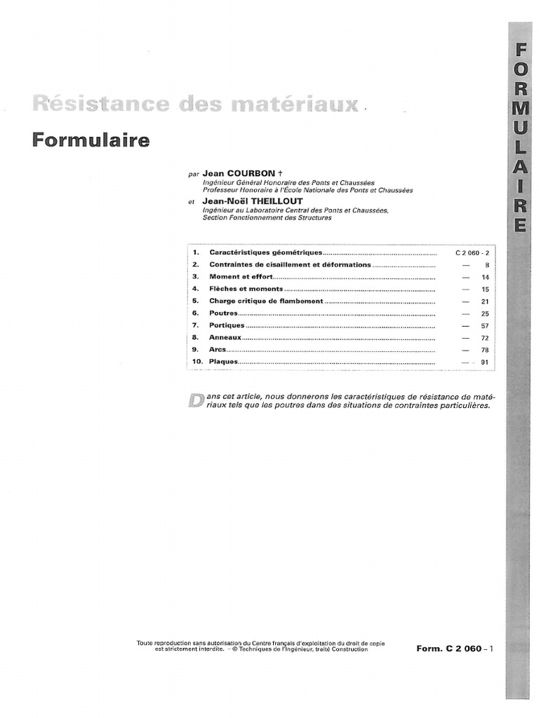 Cours RDM 1 | PDF