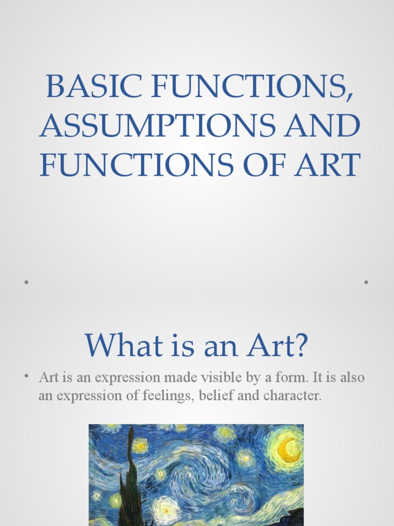 Basic Functions Assumptions and Functions of Art | PDF | Feeling | Cognitive Science