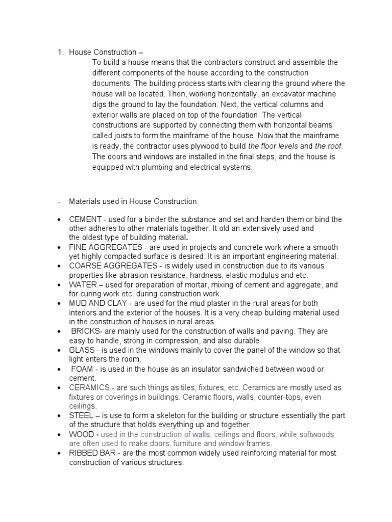 10 Construction Activities | PDF | Concrete | Wall