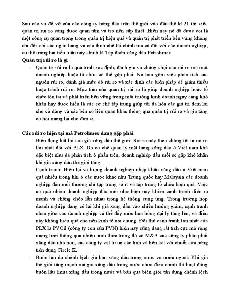 quản trị rủi ro tl1 | PDF