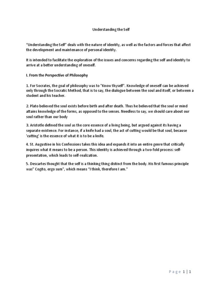 Exploring Personal Identity and Self | PDF | Social Science | Philosophy