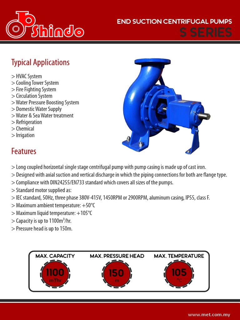 S Series Flyer | PDF | Pump | Water