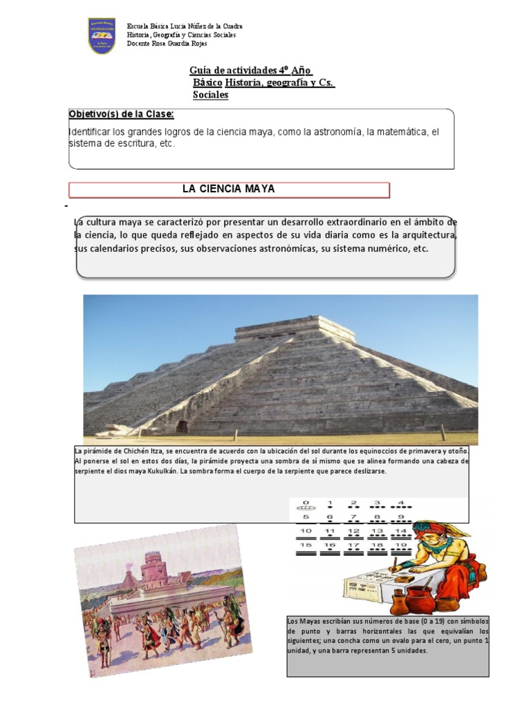 Logros de la Ciencia Maya en 4° Básico | PDF | Civilización maya