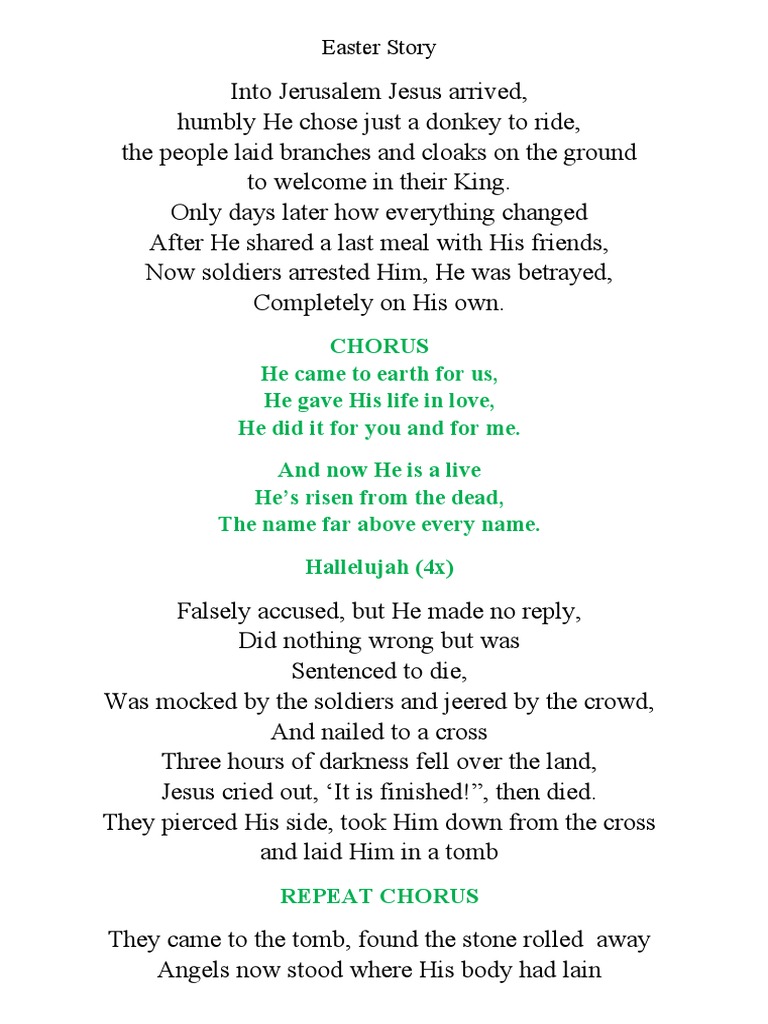 Easter Story Pdf