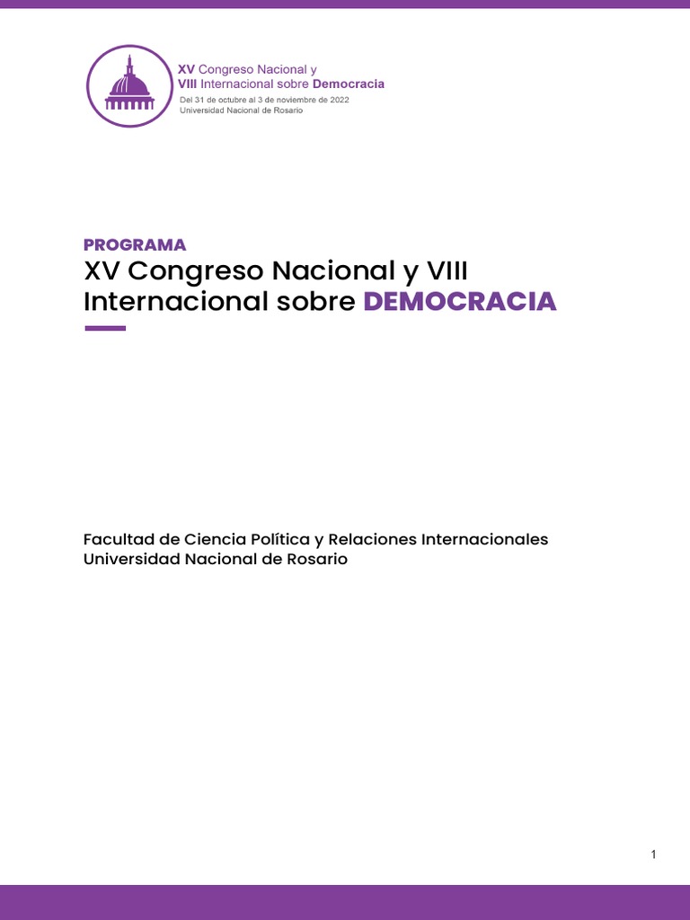 Programa Congreso 2022 3 | PDF | Colombia