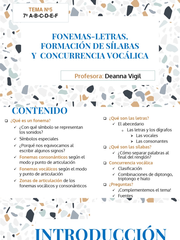 Fonemas-Letras, Formación de Sílabas Y Concurrencia Vocálica | PDF ...