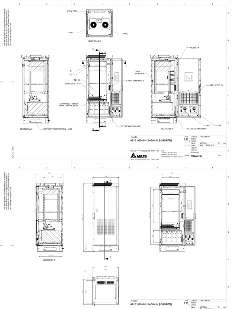 Szafa Delta Rysunek - ODPS 2900-48-3 1.8V-EVO - HV | PDF