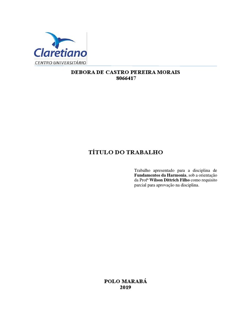 Fundamentos Da Harmonia | PDF