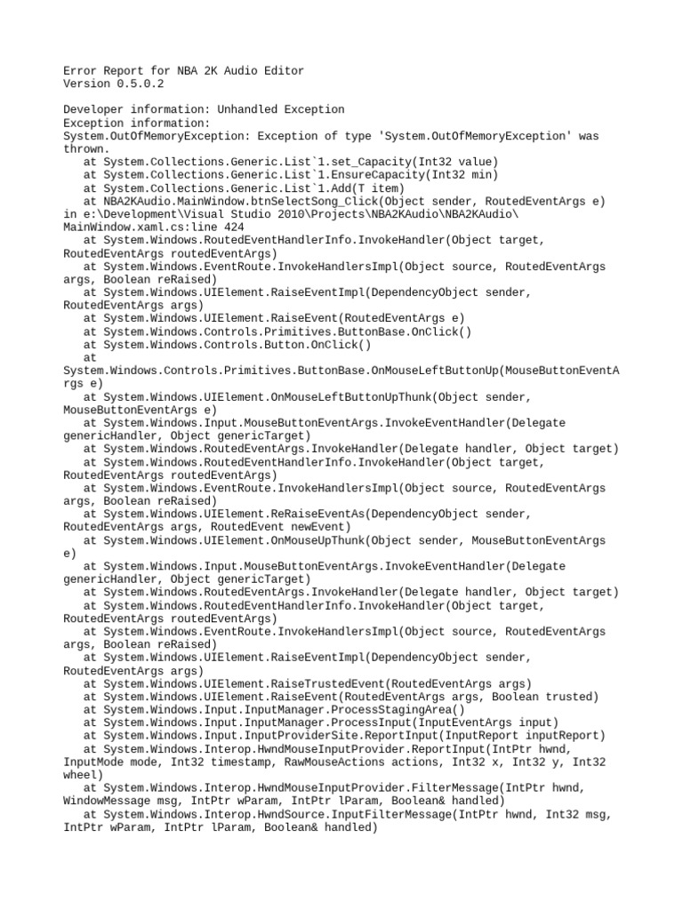 Errorlog | Download Free PDF | Computer Architecture | Software Development