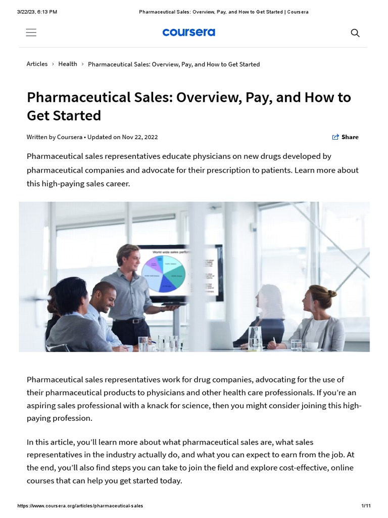 Pharmaceutical Sales - Overview, Pay | PDF | Sales | Medical Prescription