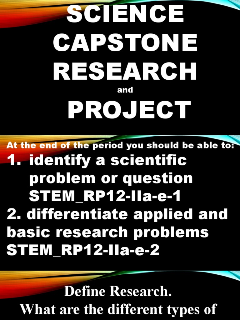 Capstone | PDF | Science | Question