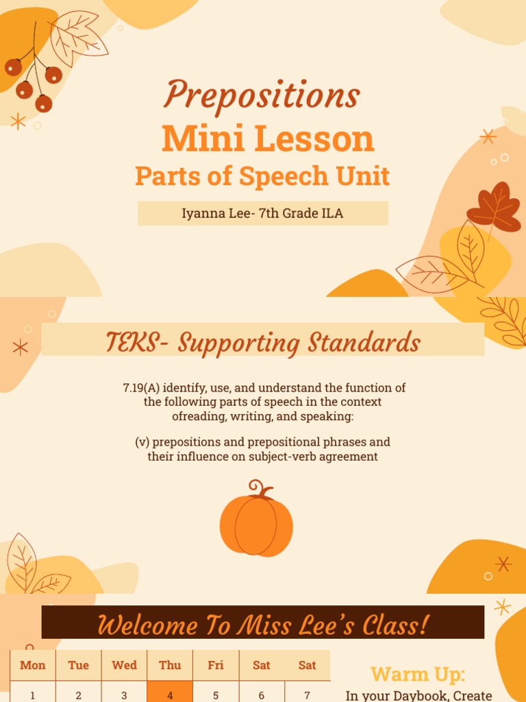 Iyanna Lee 5e Lesson Plan | PDF | Part Of Speech | Preposition And ...