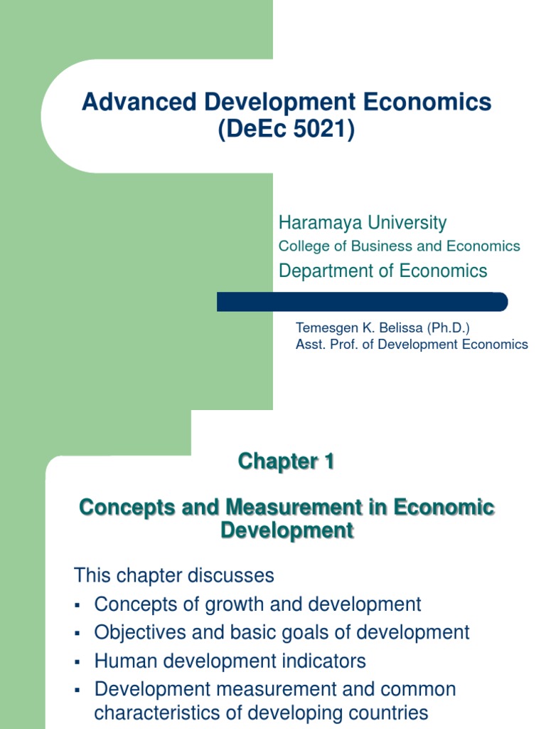 Ch1-4 AdvancedDecEco PDF | Download Free PDF | Human Development Index ...