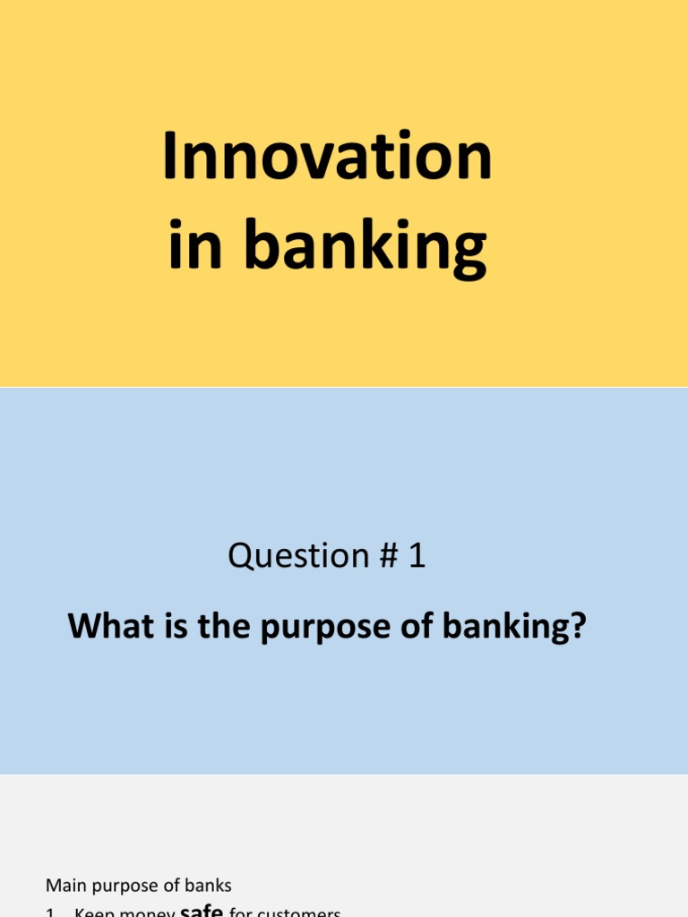 Innovation in Banking | PDF | Banks | Cash