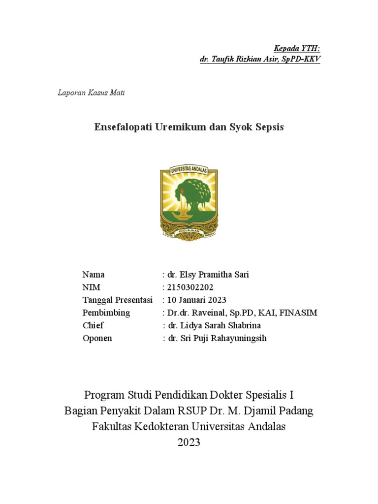 CD ELSY - Dr. Taufik Rizkian Asir, SPPD-KKV | PDF