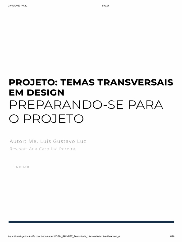 Projeto Temas Transversais Unidade01 | PDF