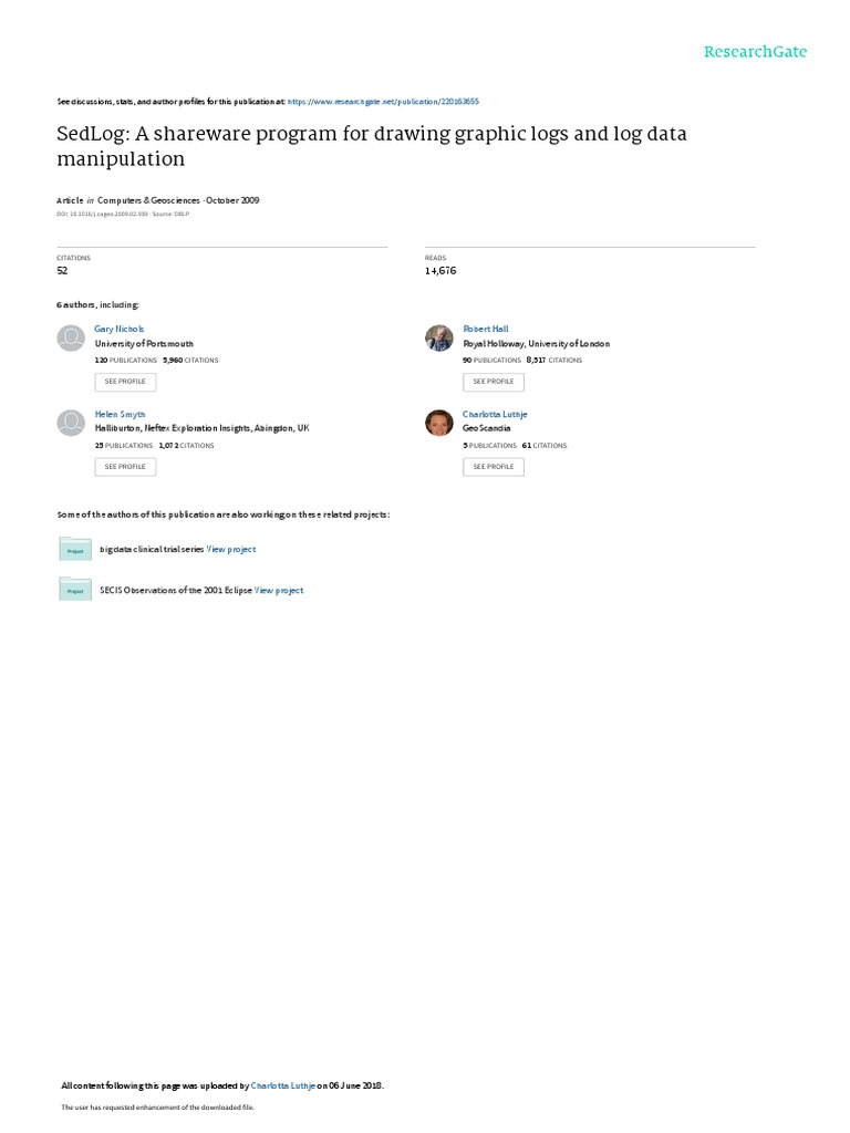 SedLog A Shareware Program For Drawing Graphic Log | PDF | Java ...