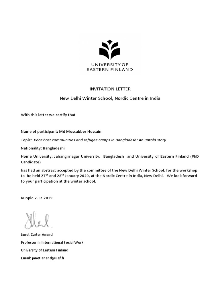 Invitation Letter | PDF