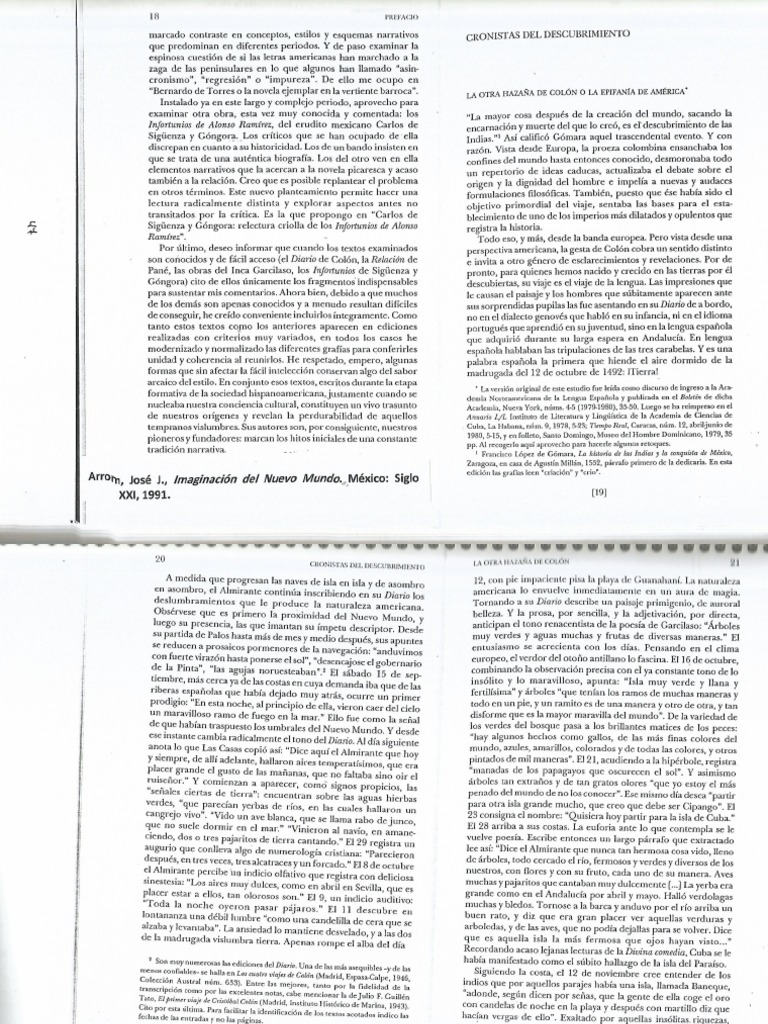 Arrom, José. La Otra Hazaña de Colón o La Epifanía de América PDF | PDF