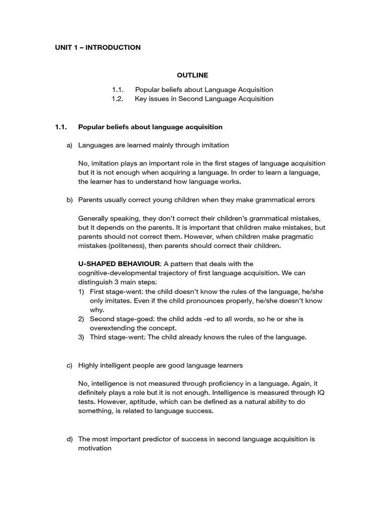 Understanding Key Concepts in Second Language Acquisition: A Comprehensive Overview of Popular ...