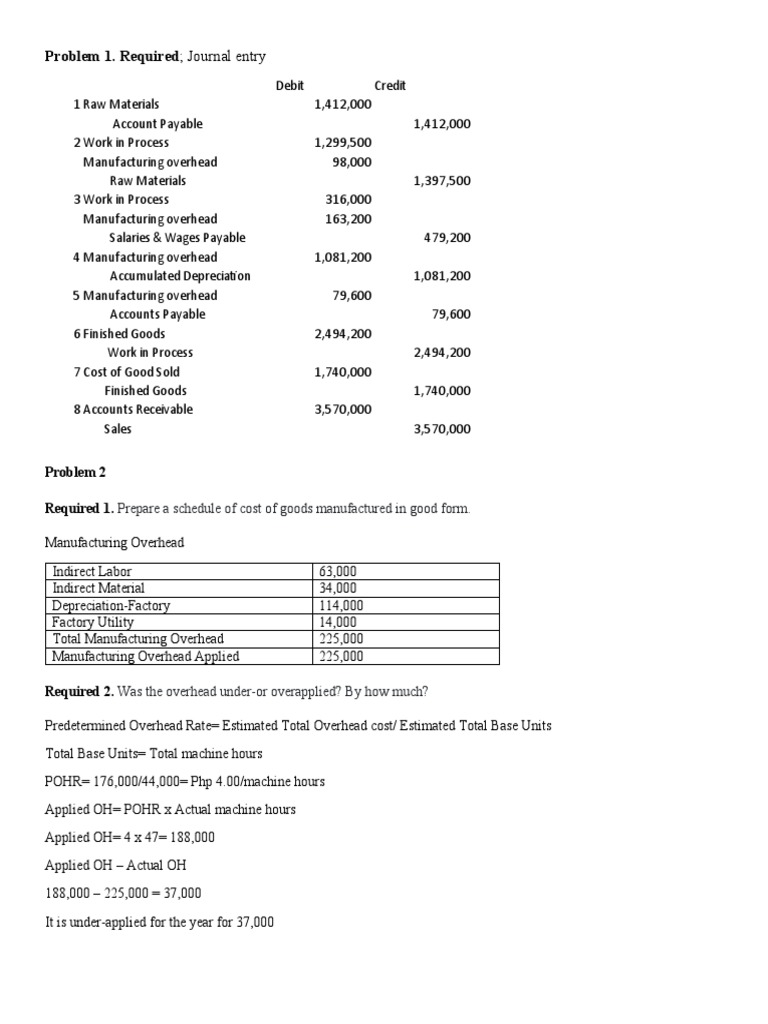Journal Entries and Cost Analysis Report | PDF | Cost Of Goods Sold ...