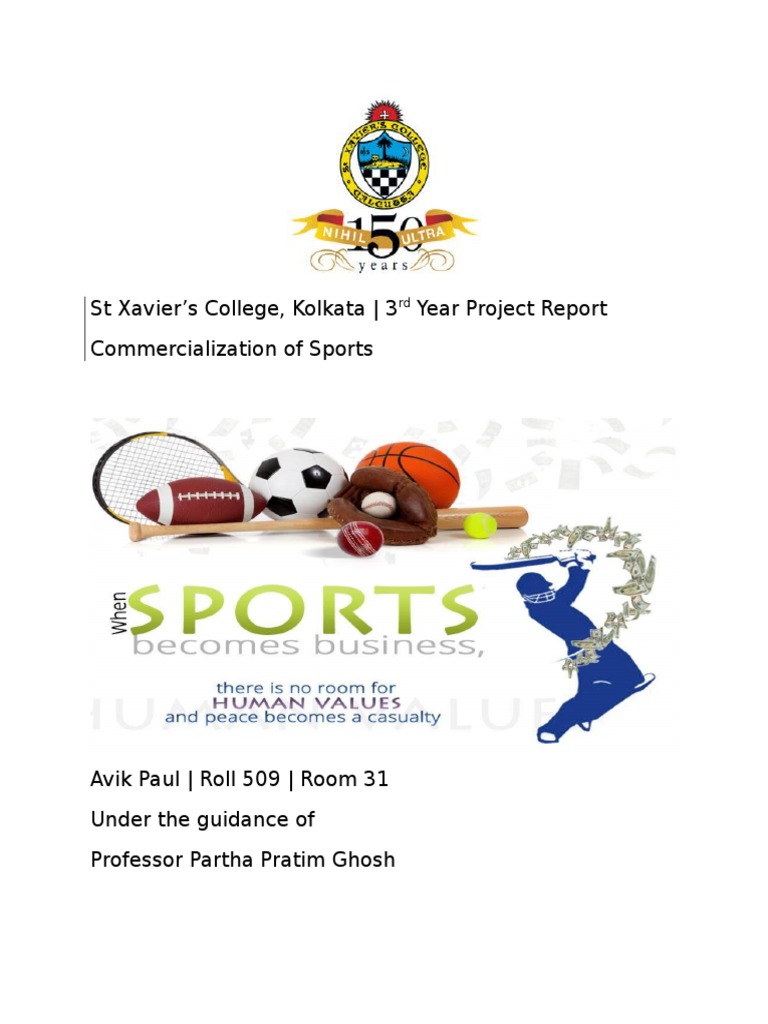 Project On Commercialisation of Sportsdocx PDF | PDF | Referee | Sports
