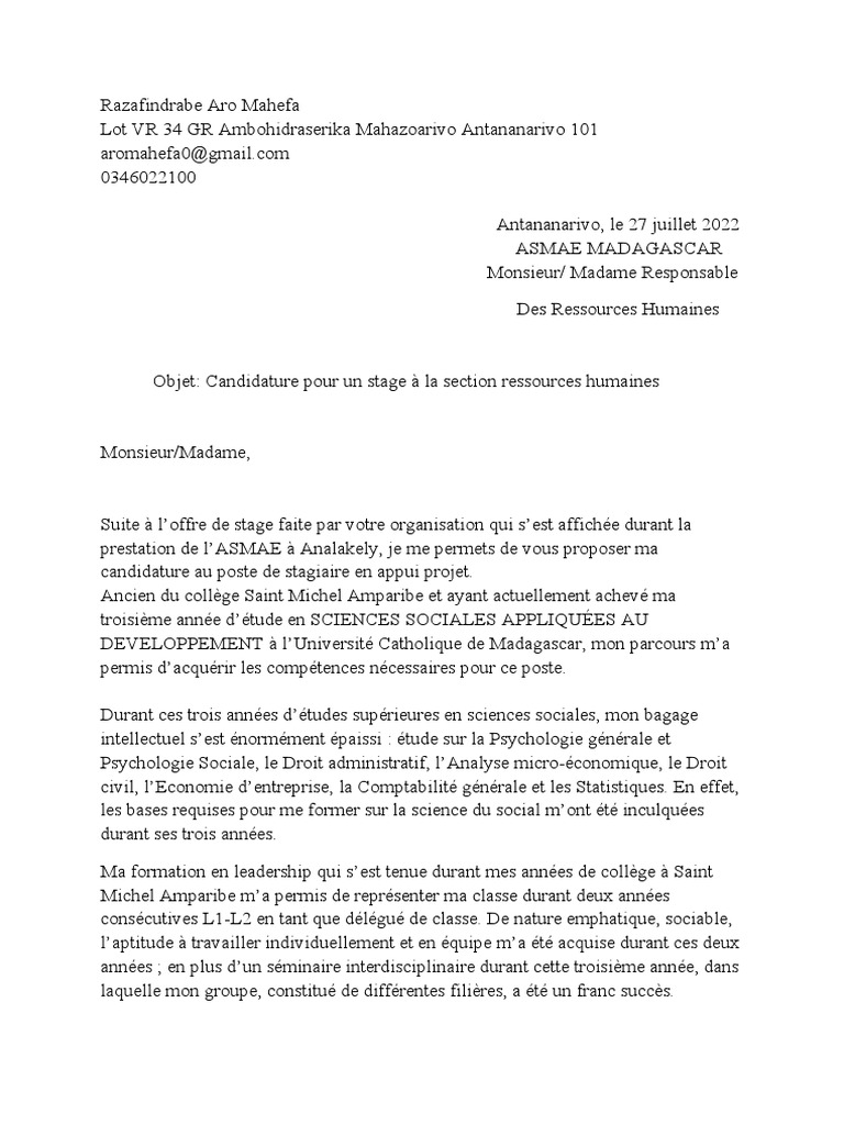 Razafindrabe Aro Mahefa | PDF