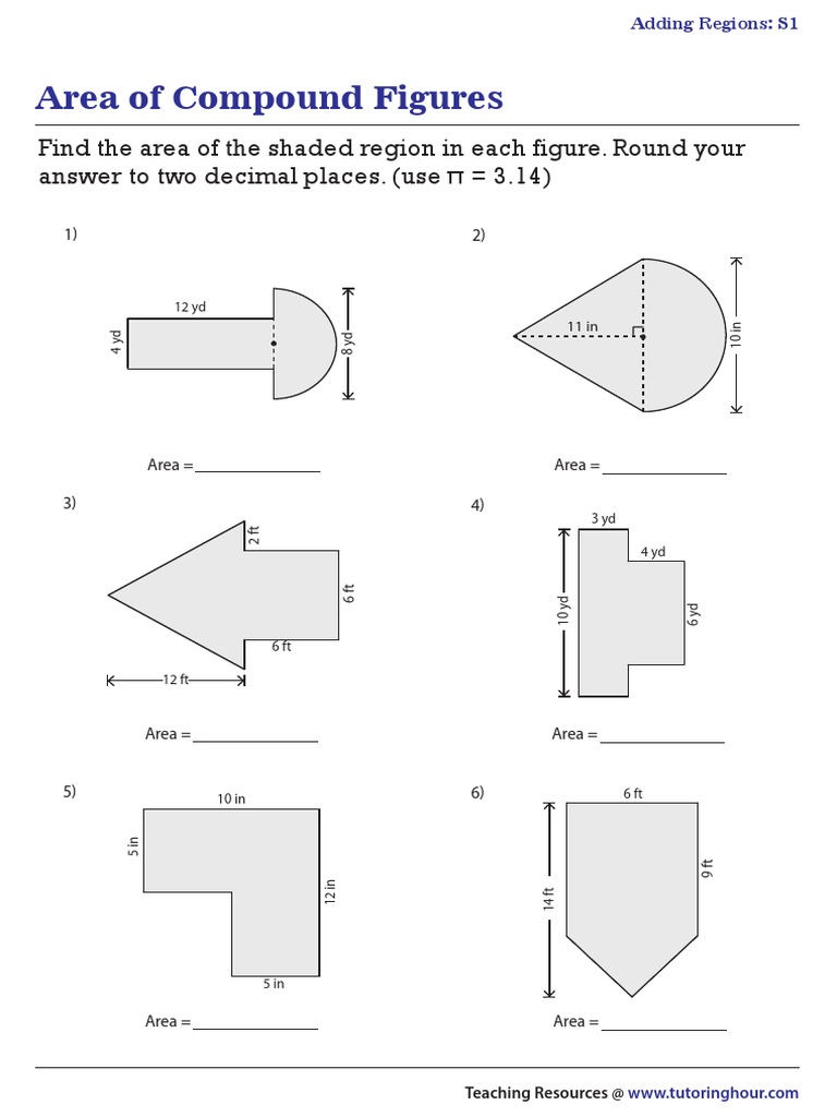 Area of Compound Shapes | PDF