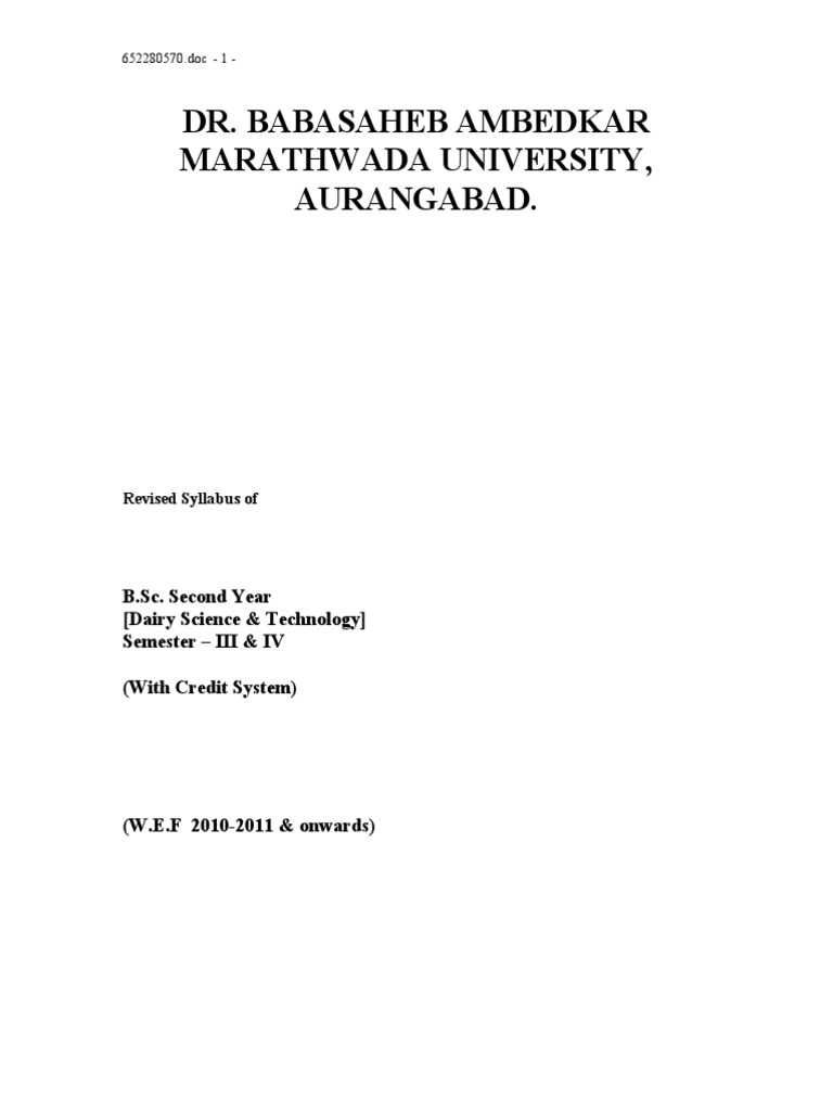 B.Sc. Dairy Science & Technology Second Year - B.Sc. III (Animal ...