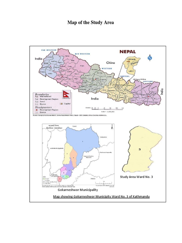 Map of The Study Area | PDF | Science & Mathematics