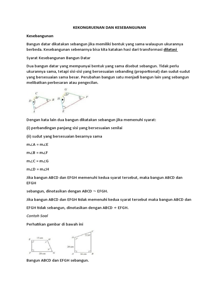 Kekongruenan Dan Kesebangunan | PDF
