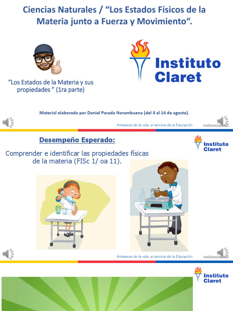 Los Estados de La Materia y Sus Propiedades 4° Básico PDF | PDF