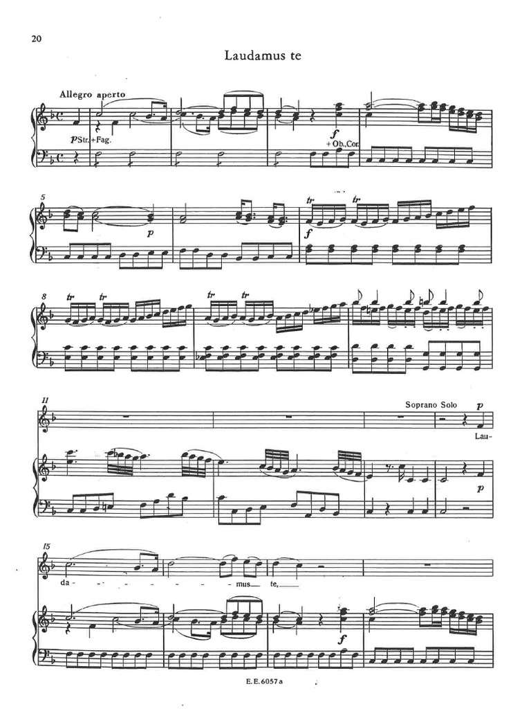 Mozart, W. A. Laudamus Te (Misa Do Men. KV 427 417a) PDF | PDF