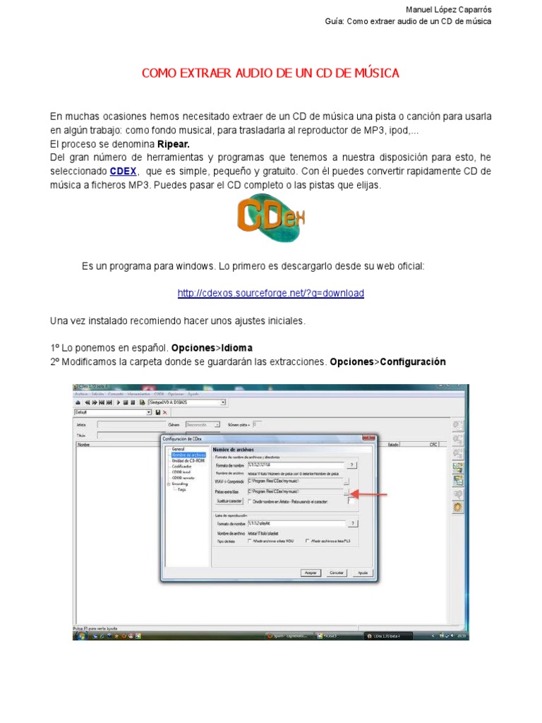 Como Extraer Audio de Un CD de Música PDF | PDF