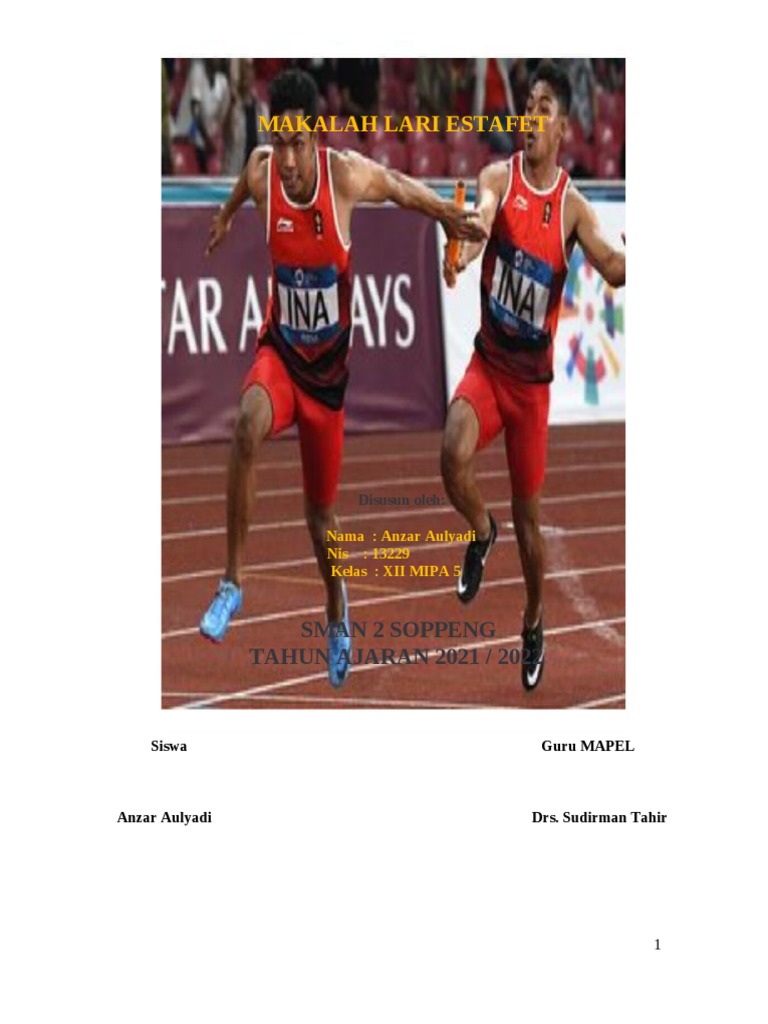 MAKALAH LARI STAFET Anzar Aulyadi | PDF