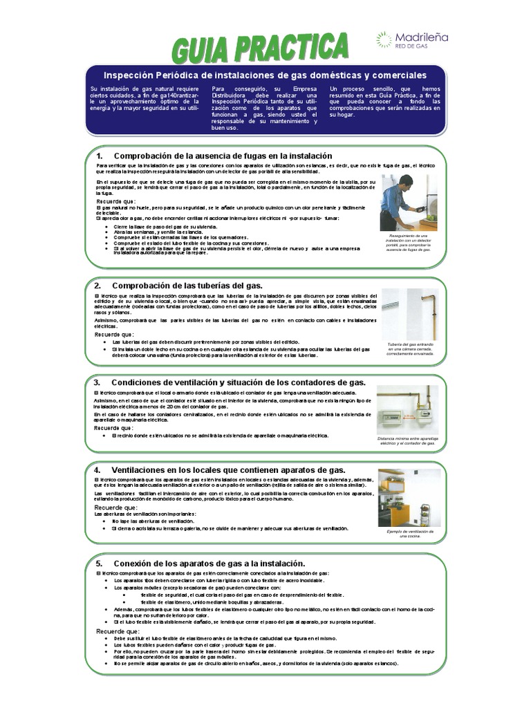 Guia - Practica - INSPECCION GAS | PDF | Ventilación (Arquitectura) | Chimenea