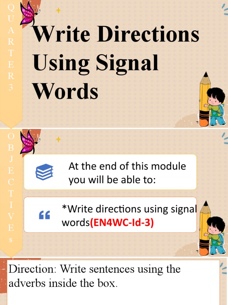 Write Direction Using Signal Words | PDF