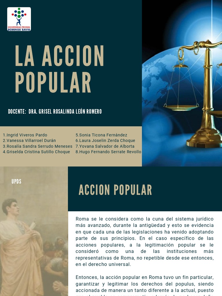 Diapositivas Accion Popular | PDF | Ley procesal | Constitución