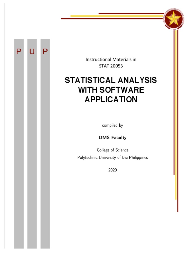 Stat 20053 Statistical Analysis With Software Application PDF | PDF | Statistics | Level Of ...
