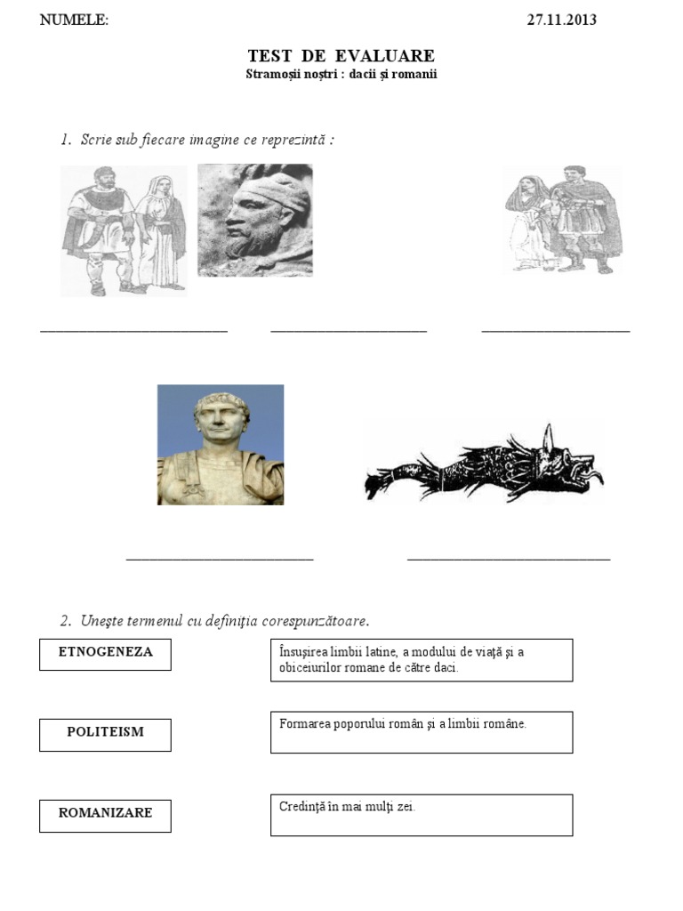 Test Istorie 2 Stramosi | PDF