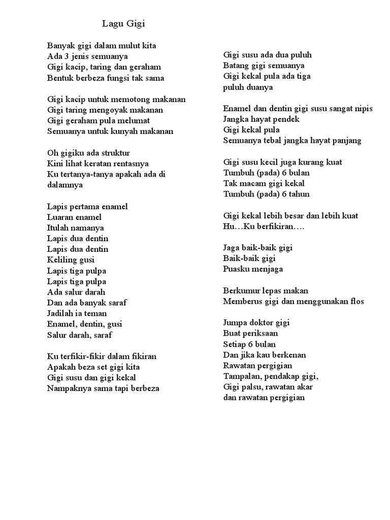 Lagu Gigi | PDF
