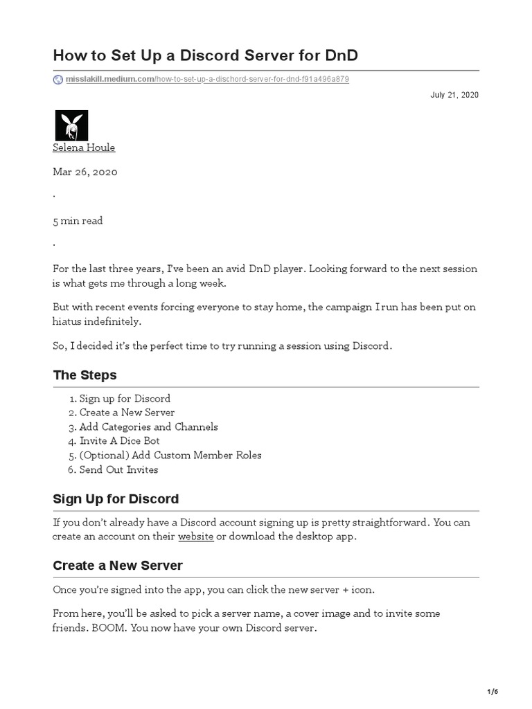 Set Up DnD Discord Server Guide | PDF | Icon (Computing) | Software