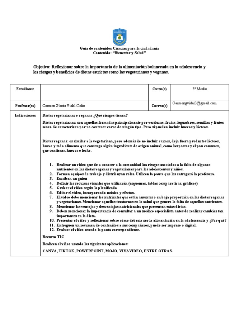 Guía De Contenidos Ciencias Para La Ciudadanía Pdf Veganismo