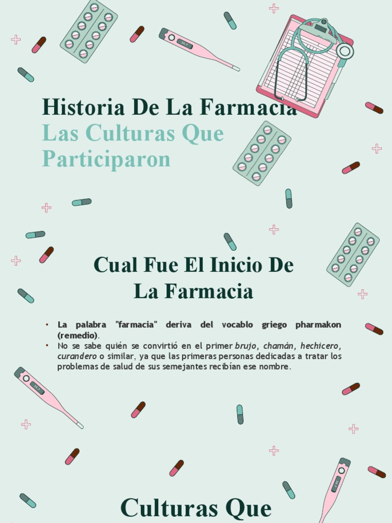 Historia de La Farmacia Y Las Culturas Que Participaron | PDF ...