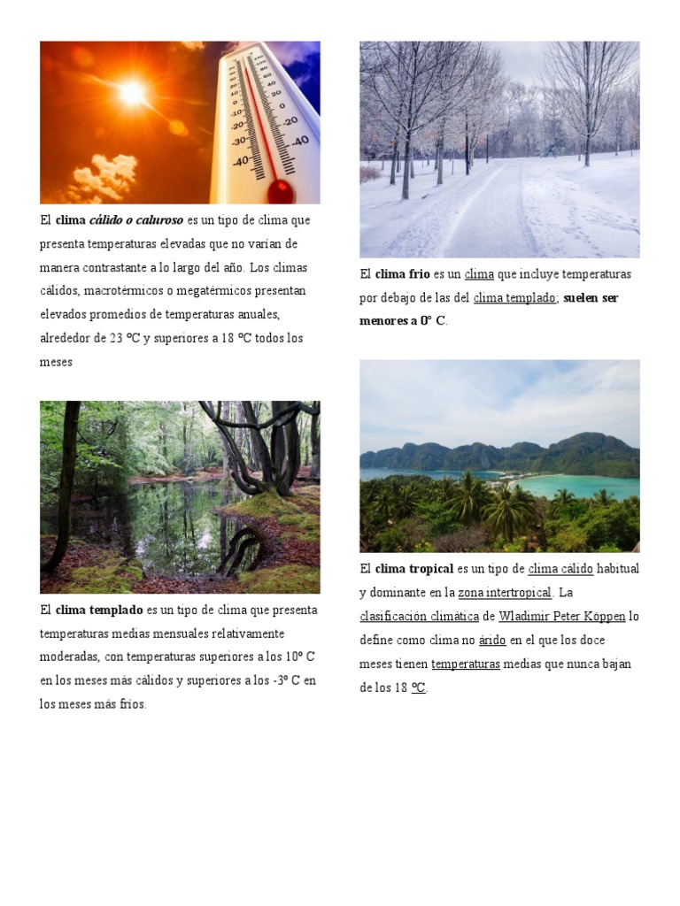 Tipos de Climas | PDF