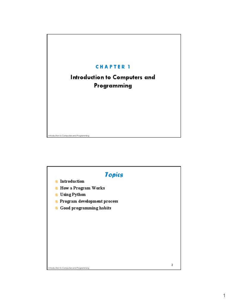Chap 1 | PDF | Programming | Computer Program Chap 1 | PDF | Programming | Computer Program