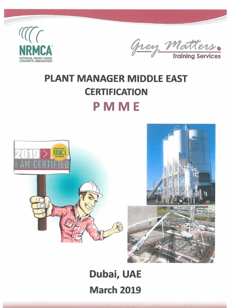 NRMCA Plant Manager Certification Modules I & II | PDF
